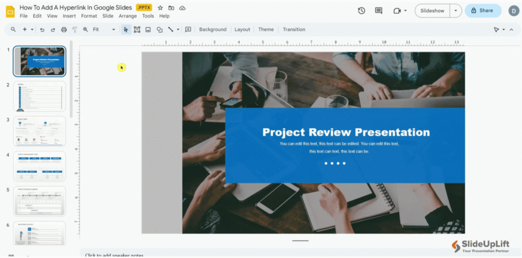 How to Hyperlink in Google Slides Presentation? | SlideUpLift