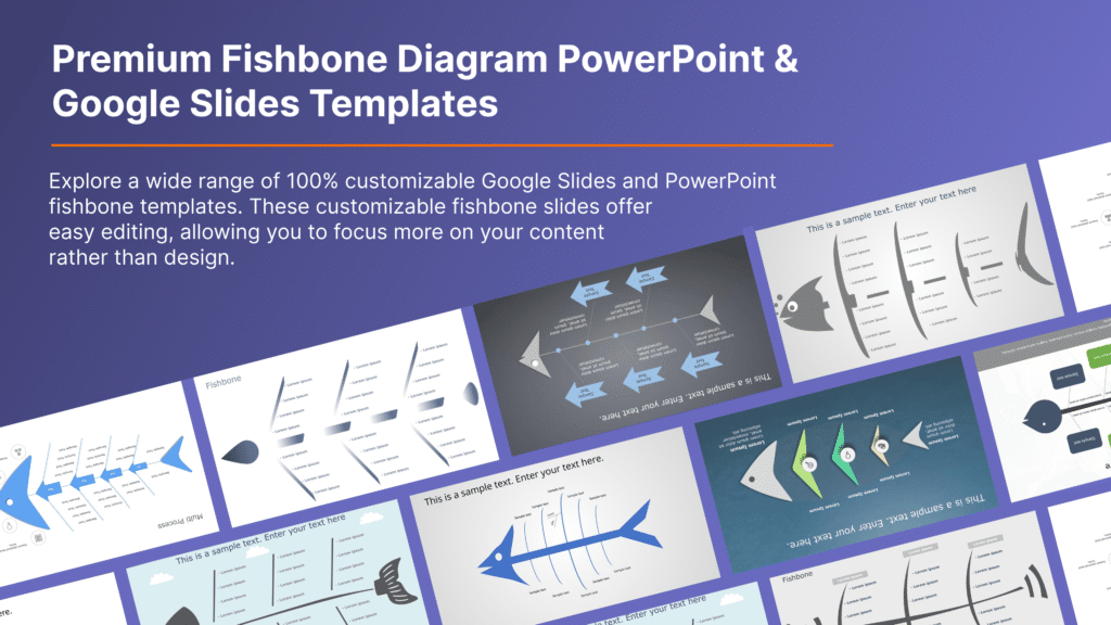 Fishbone Diagram PowerPoint Templates for Problem Solving
