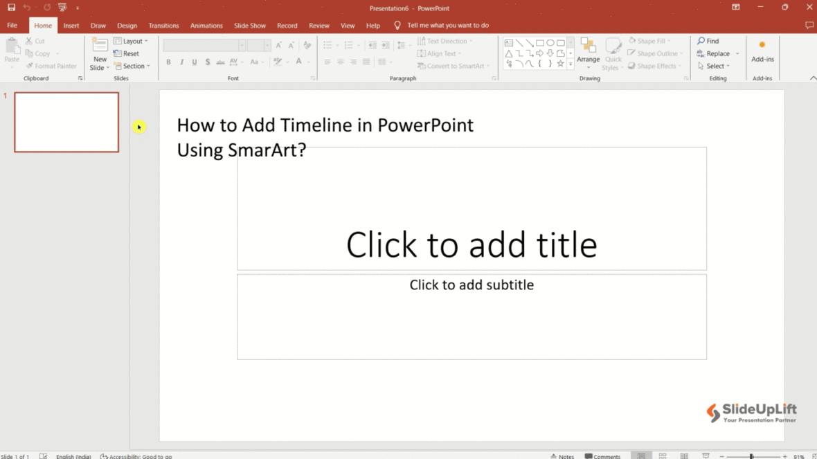 How to Create a Timeline in PowerPoint In Easy Steps | SlideUpLift