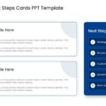 3 Executive Next Steps Cards PPT Template