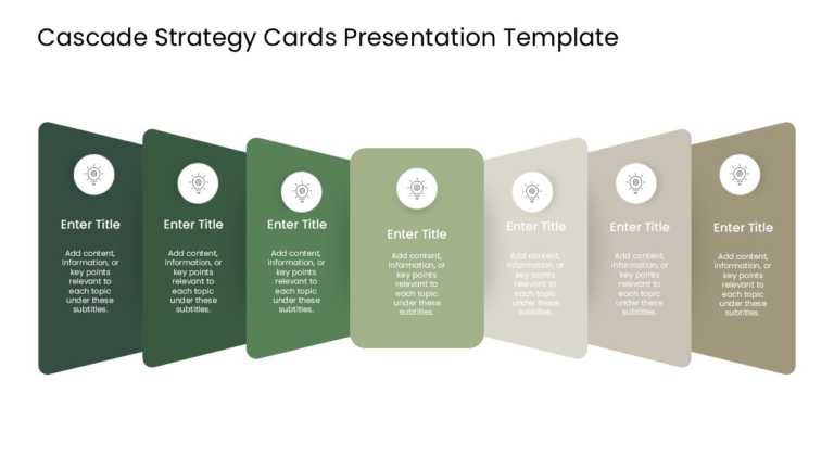 7 Cascade Strategy Cards Presentation Template