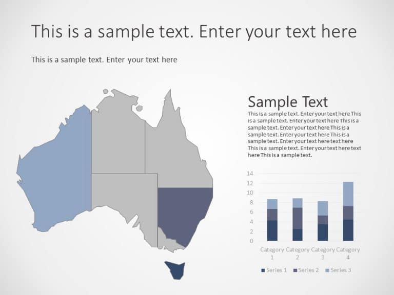 Australia Map PowerPoint Template 4 | Map PowerPoint Templates ...