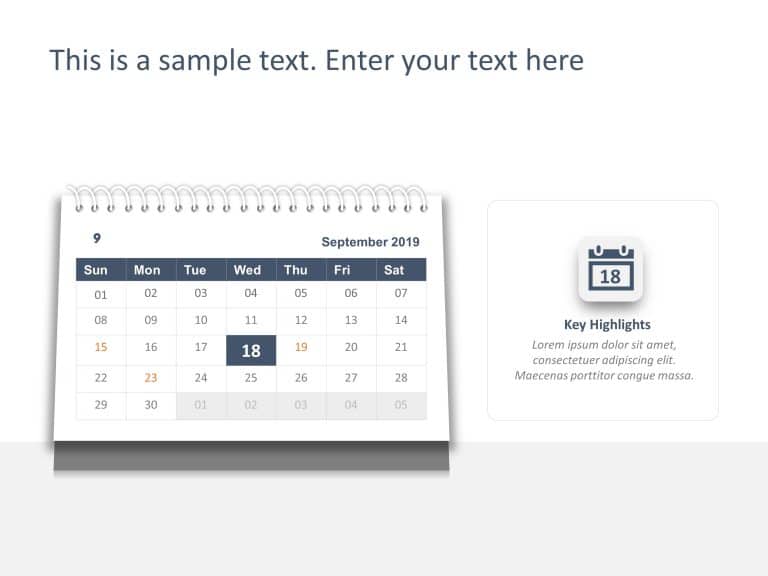 Calendar PowerPoint Template 8 | Calendar PowerPoint Templates ...