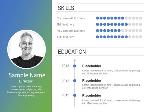 Employee Resume 6 PowerPoint Template | SlideUpLift