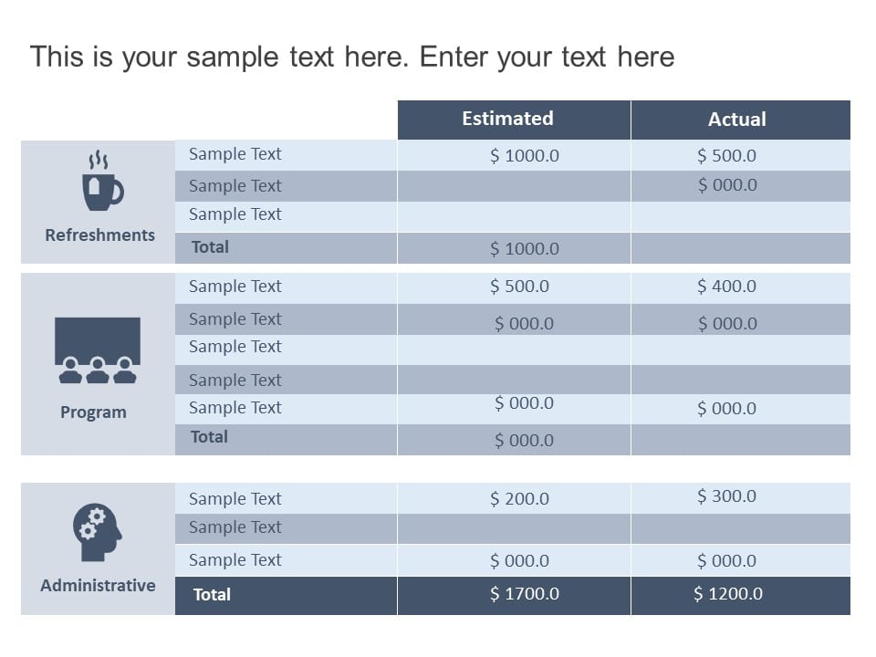 Event Planning Budget Template Event Planning Templates SlideUpLift Event Planning Budget Template Event Planning Templates SlideUpLift