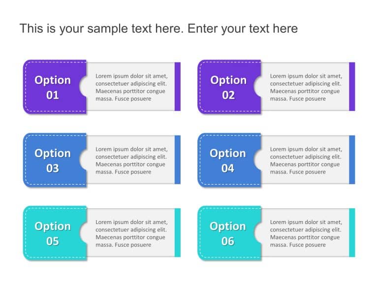 Options 6 Steps List PowerPoint Template | SlideUpLift