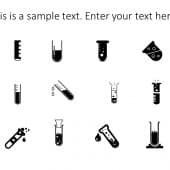 Test Tube Rack Icons PowerPoint Template