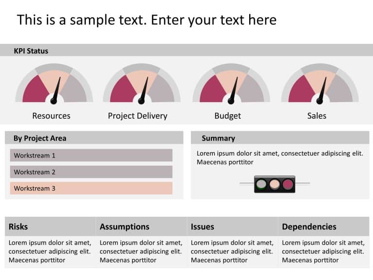 RAG Project Status Dashboard | Project Status Powerpoint Templates ...