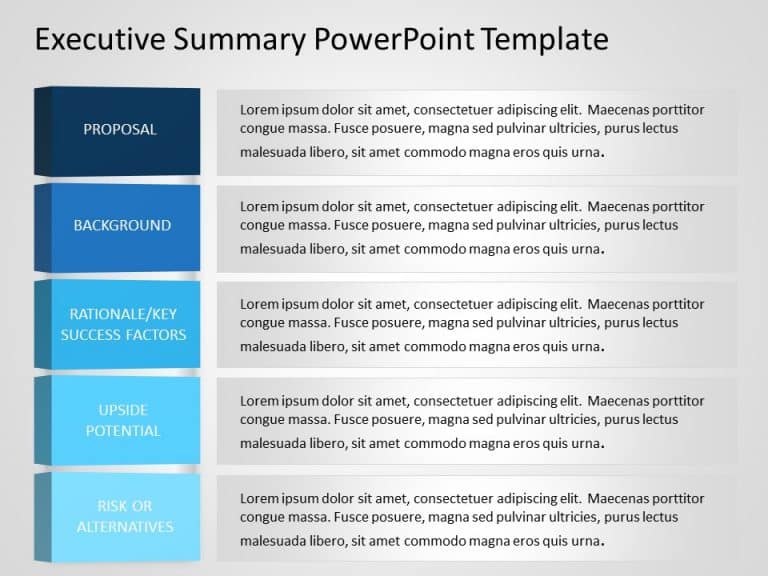 Executive Summary Slide Status Update PowerPoint Template Lupon gov ph