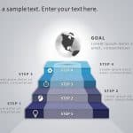 4 Steps Business Strategy Ladder | Business Goals PowerPoint Templates ...