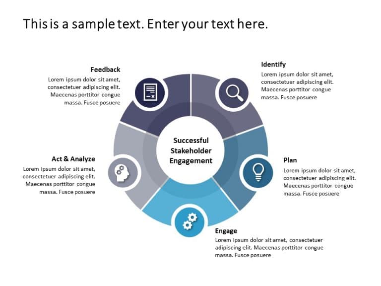 5 Steps Stakeholder Engagement PowerPoint Template | SlideUpLift