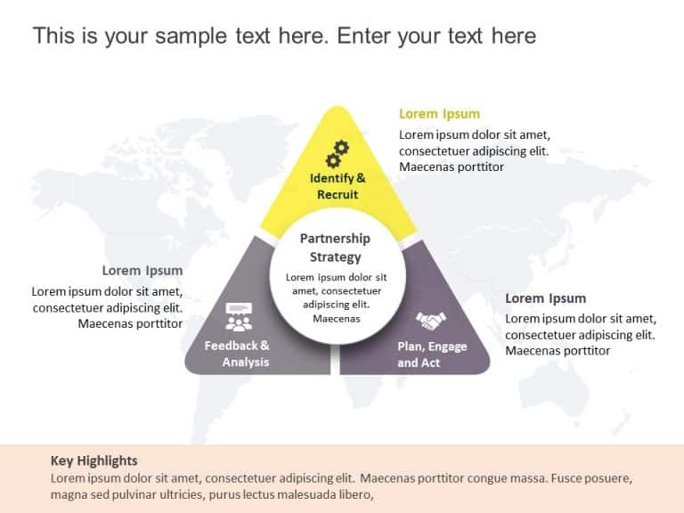 Partnership Strategy Triangle PowerPoint Template | SlideUpLift