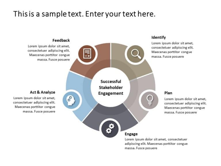5 Steps Stakeholder Engagement PowerPoint Template | SlideUpLift