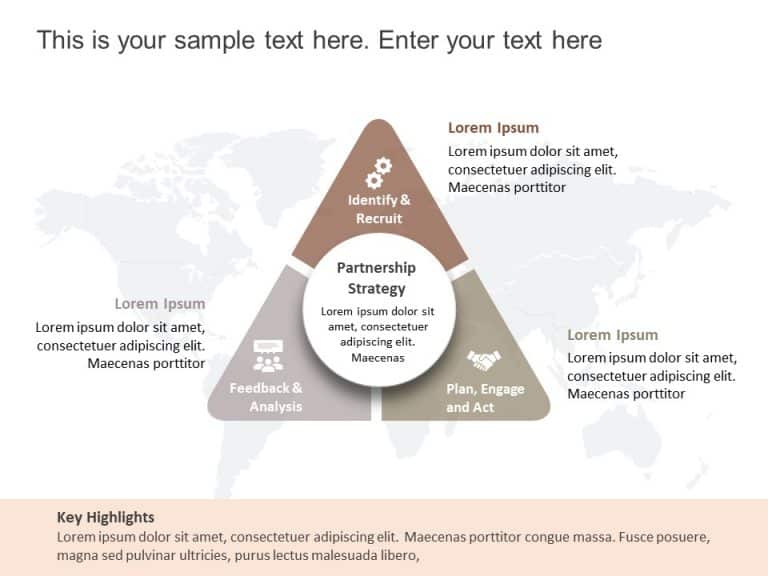 Partnership Strategy Triangle PowerPoint Template | SlideUpLift