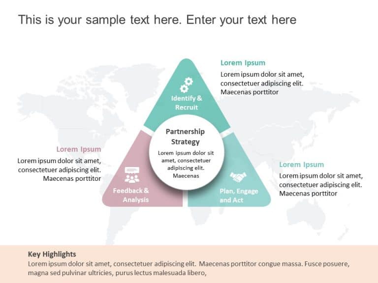 Partnership Strategy Triangle PowerPoint Template | SlideUpLift
