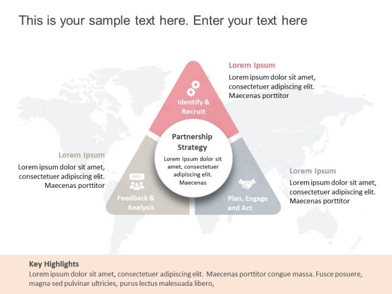 Partnership Strategy Triangle PowerPoint Template | SlideUpLift