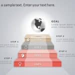 4 Steps Business Strategy Ladder | Business Goals PowerPoint Templates ...