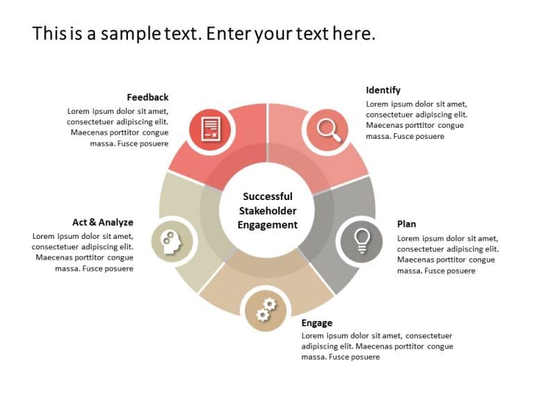 5 Steps Stakeholder Engagement PowerPoint Template | SlideUpLift