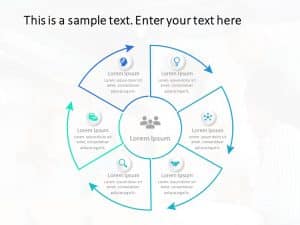 6 Steps Circular Strategy PowerPoint Template | SlideUpLift