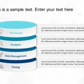 3 Tier Cylinder Strategy PowerPoint Template