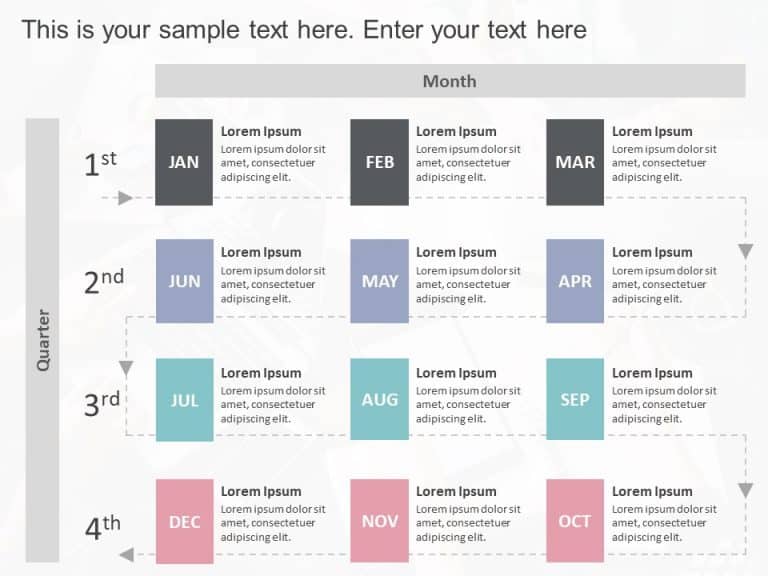 Quarterly Timeline Detailed PowerPoint Template | SlideUpLift