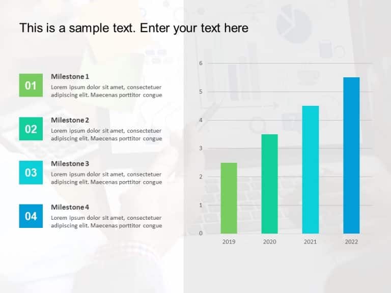 Milestone Bar Diagram PowerPoint Template | SlideUpLift