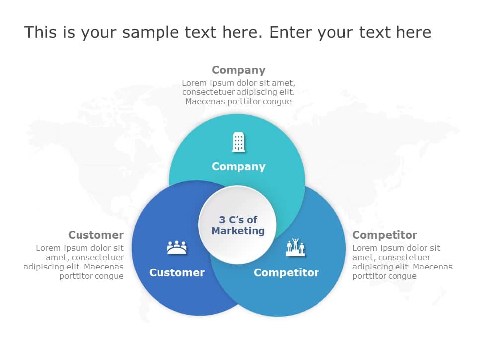 Marketing Strategy Venn Diagram | 3 C's Marketing Templates | SlideUpLift