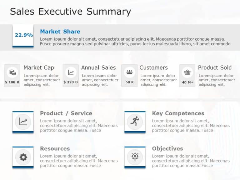 Sales Executive Summary PowerPoint Template | SlideUpLift