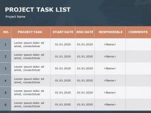 Top Project List PowerPoint Templates | Project List PPT Slides and ...