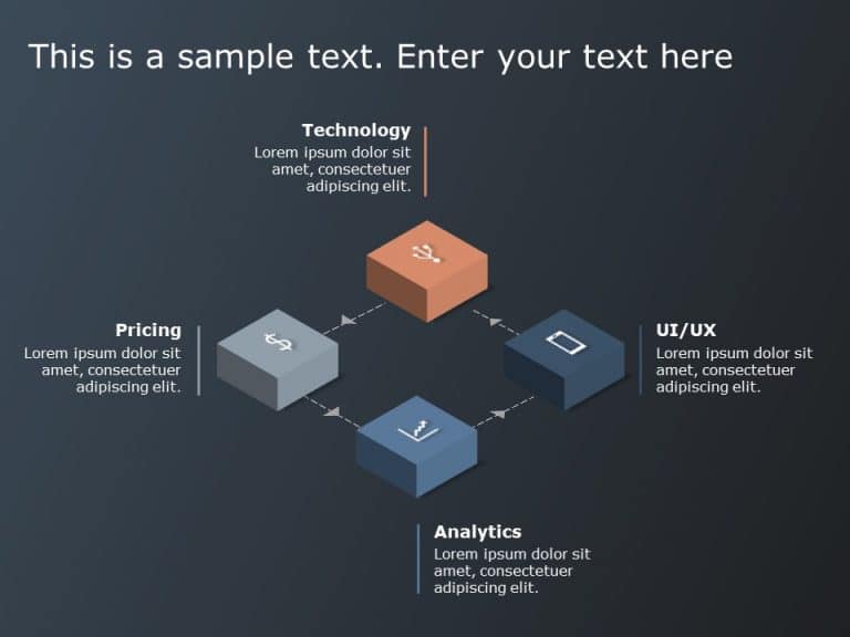 4 Steps Process Flow PowerPoint Template 1 | Process Flow PowerPoint ...