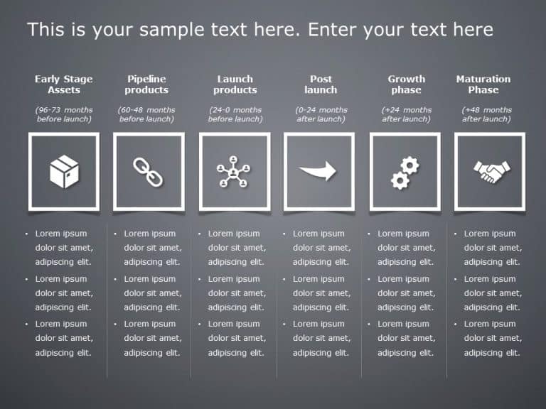 6 Steps Product Roadmap PowerPoint Template | SlideUpLift