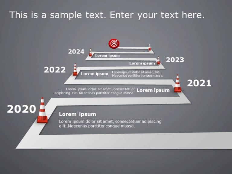 Road Milestones Timeline PowerPoint Template | SlideUpLift