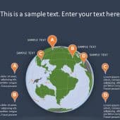 Globe World Map Locations PowerPoint Template