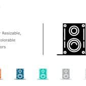 Speakers Icon Vector 3 PowerPoint Template