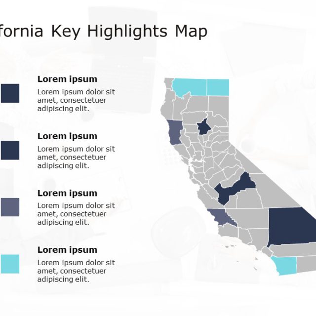 California Map 7 PowerPoint Template