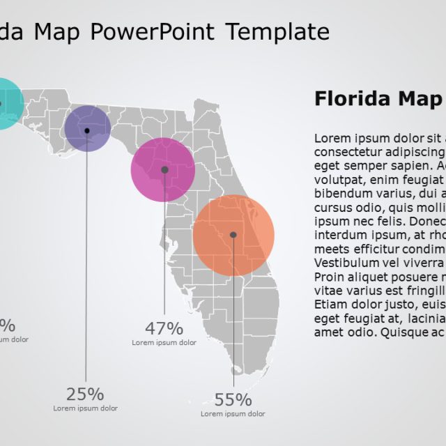 Florida Map 2 PowerPoint Template