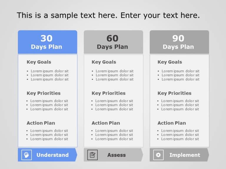 30 60 90 Day Plan 1 PowerPoint Template SlideUpLift
