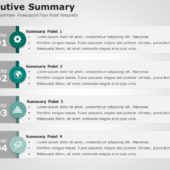 Executive Summary Four Point PowerPoint Template