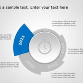 Simple Timeline Template For PowerPoint | Curved Timeline Design