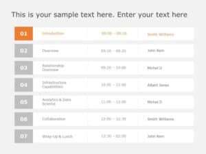Event Agenda PowerPoint Template | SlideUpLift