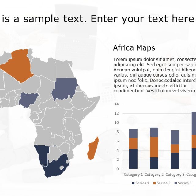 Africa Map 5 PowerPoint Template