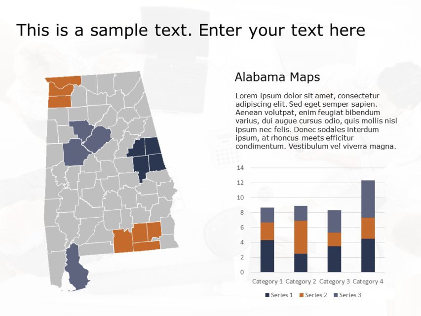 Alabama Map PowerPoint Template 1 | Alabama Maps Templates | SlideUpLift