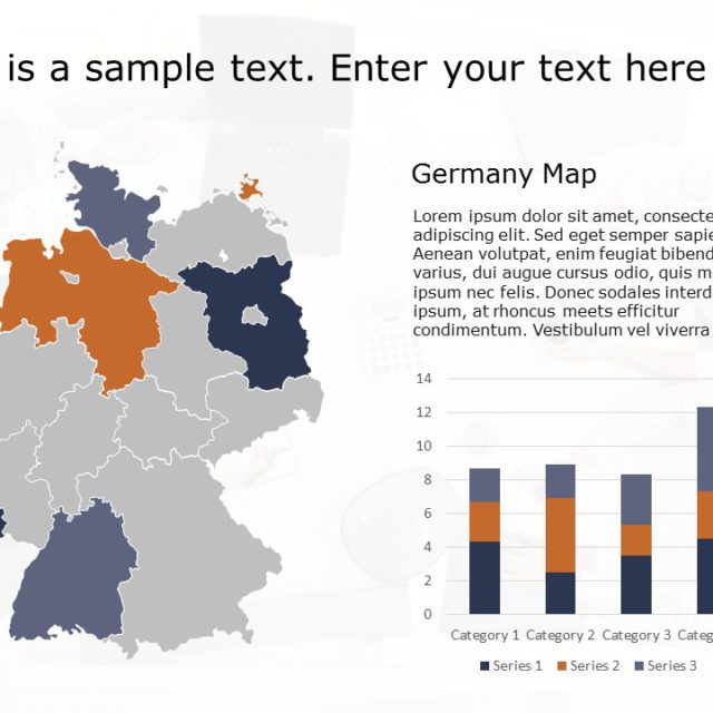 Germany Map 5 PowerPoint Template