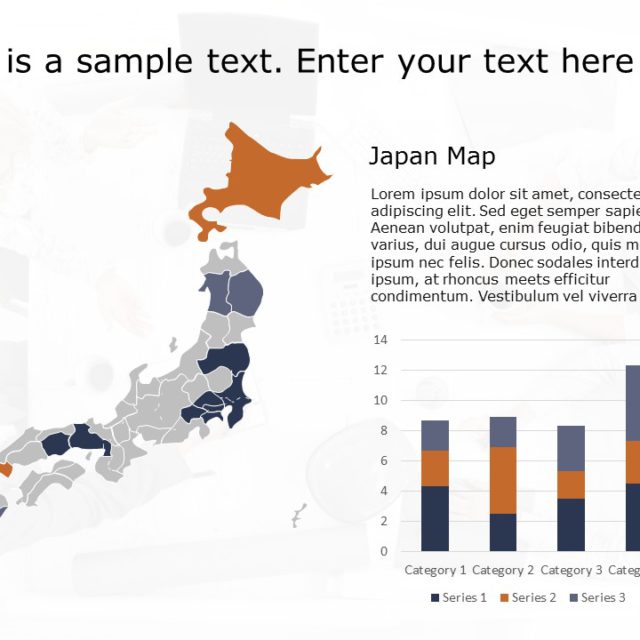 Japan Map Locations PowerPoint Template