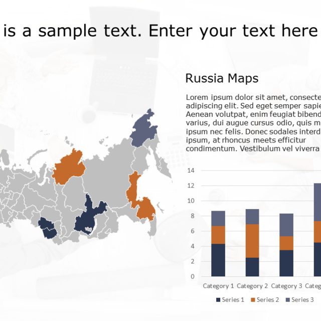 Russia Map 4 PowerPoint Template