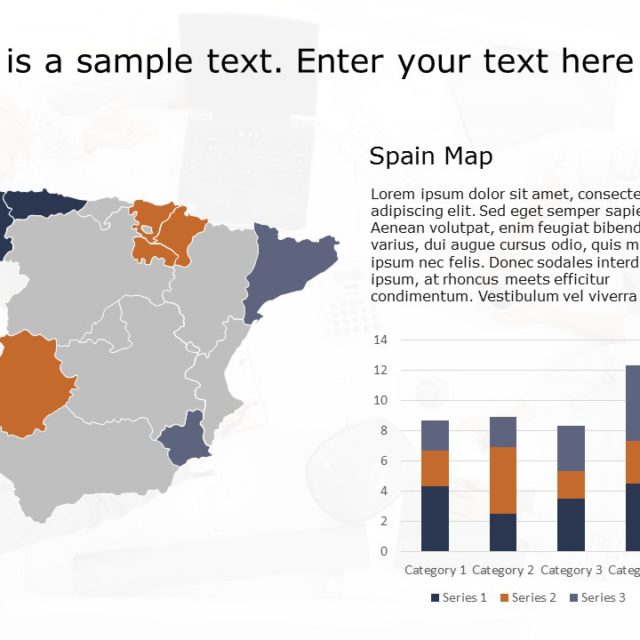 Spain Map 5 PowerPoint Template