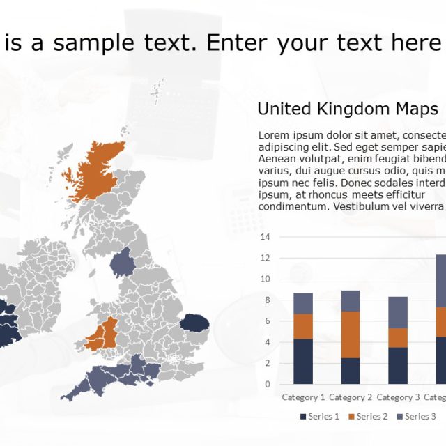 United Kingdom Map 6 PowerPoint Template