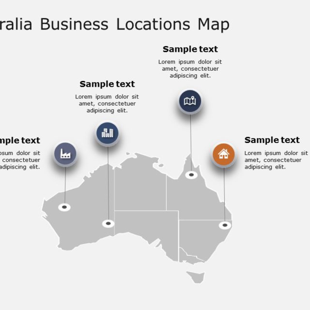 Australia Map 11 PowerPoint Template