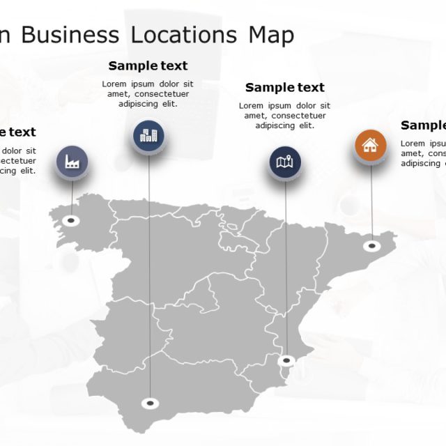 Spain Map 5 Powerpoint Template