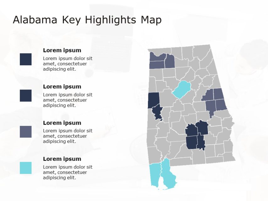 1096+ Free Editable Alabama Maps Templates for PowerPoint | SlideUpLift